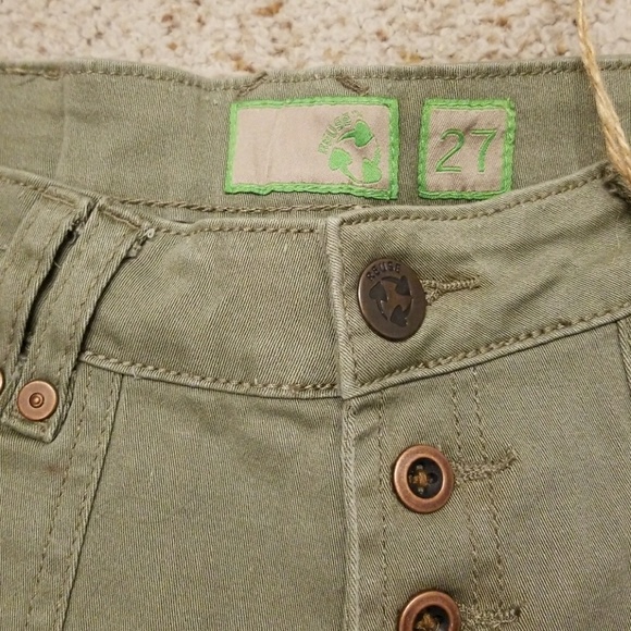 Reuse | Shorts | Nwt Cute Green Distressed Shorts | Poshmark